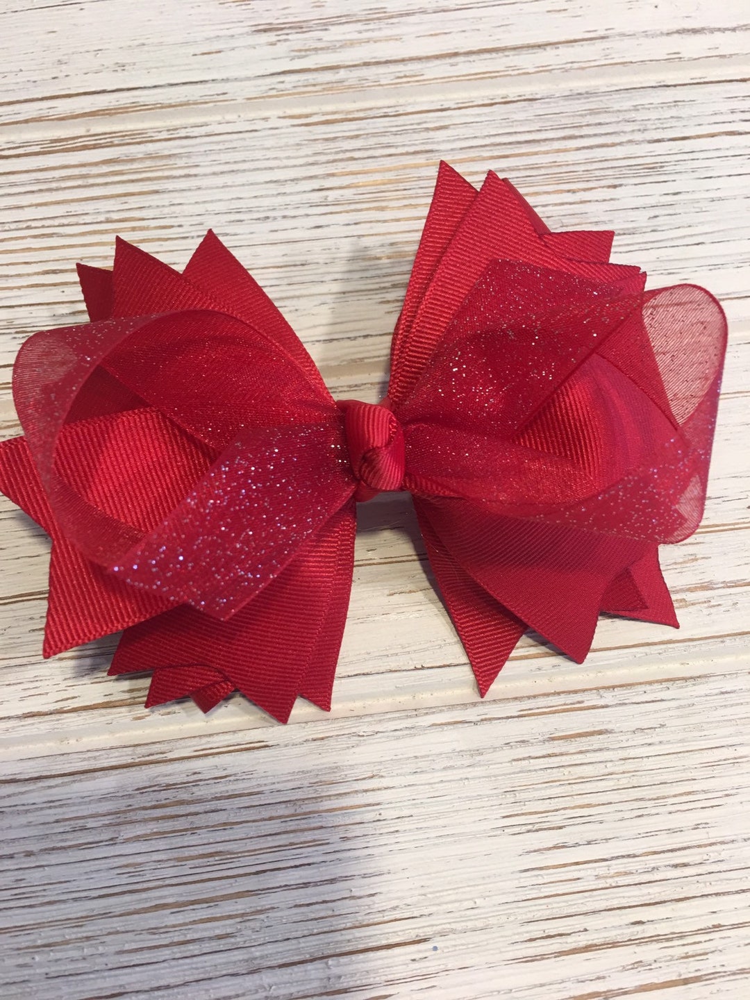 5 Solid Red Boutique Hair Bow, Red Hair Bow, Red Hairbow, Red Hair Clip ...