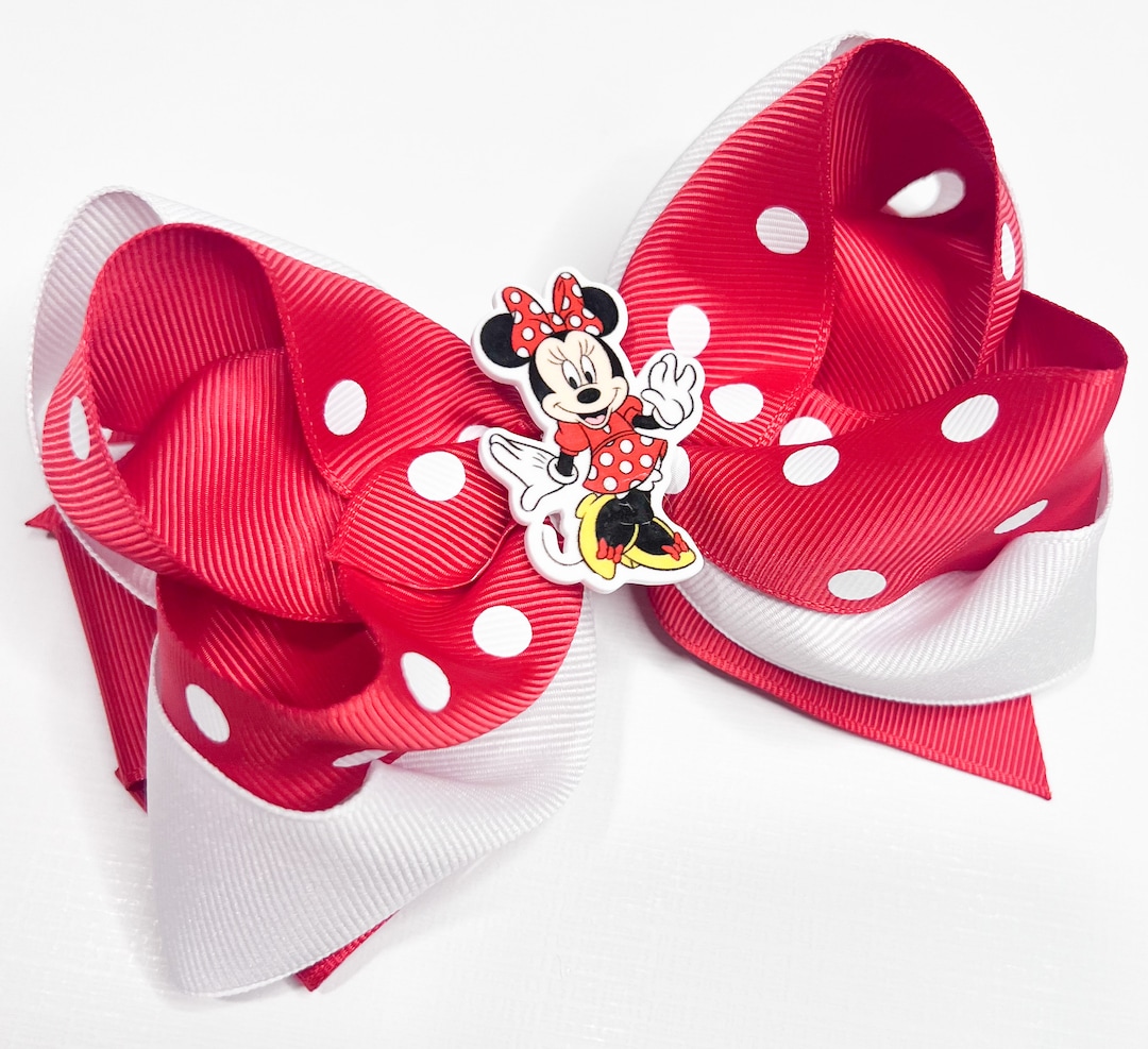 Minnie Mouse Hair Bow, Minnie Mouse Hairbow, Minnie Mouse Hair Clip ...