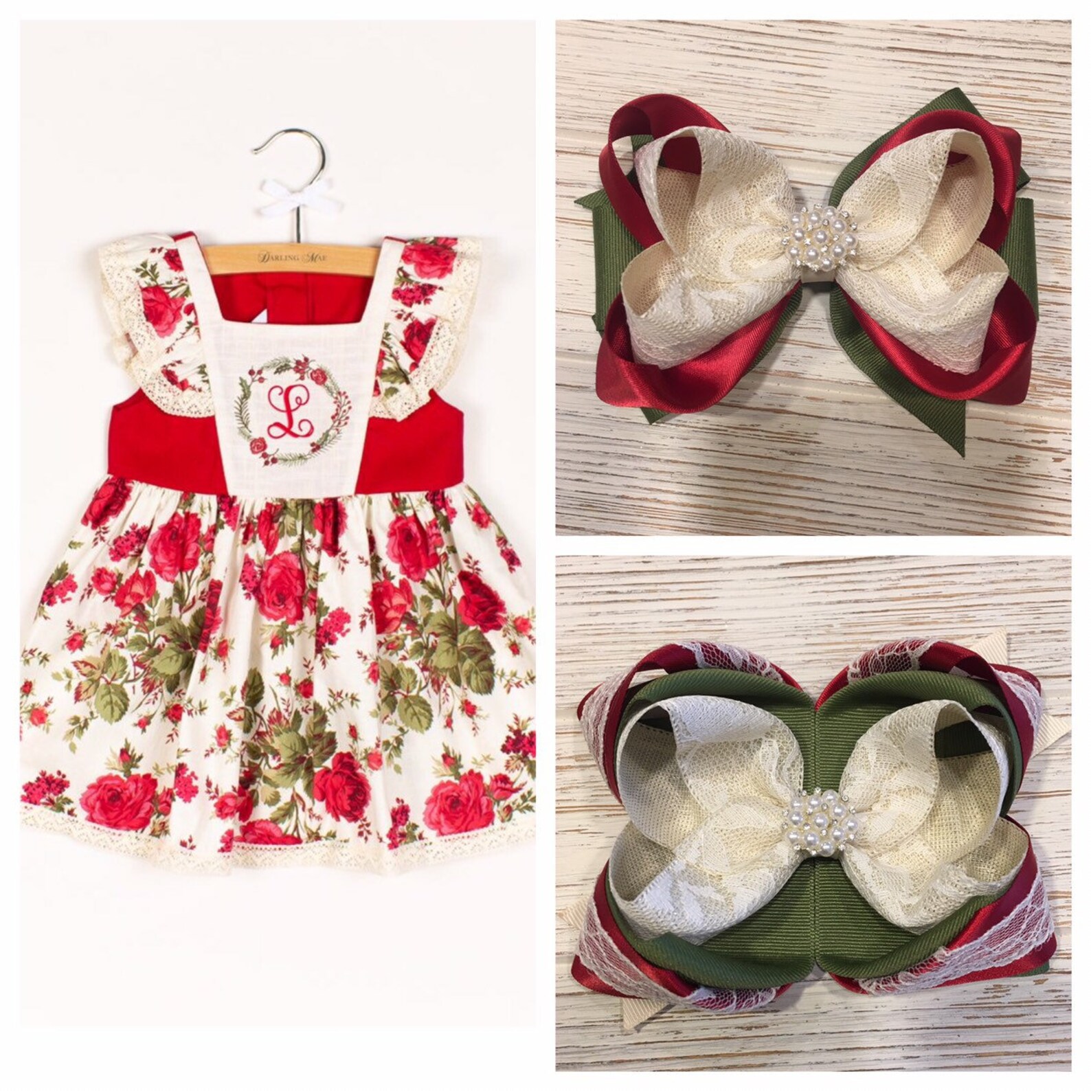 Made to Match Ricrac & Ruffles Joyful and Triumphant Hair Bow | Etsy