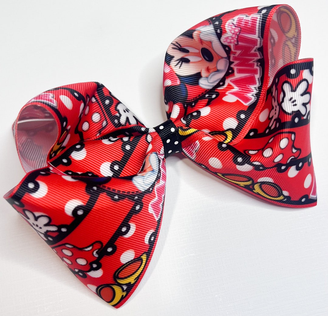 Minnie Hair Bow, Minnie Hairbow, Minnie Hair Clip,minnie Mouse Hair Bow ...
