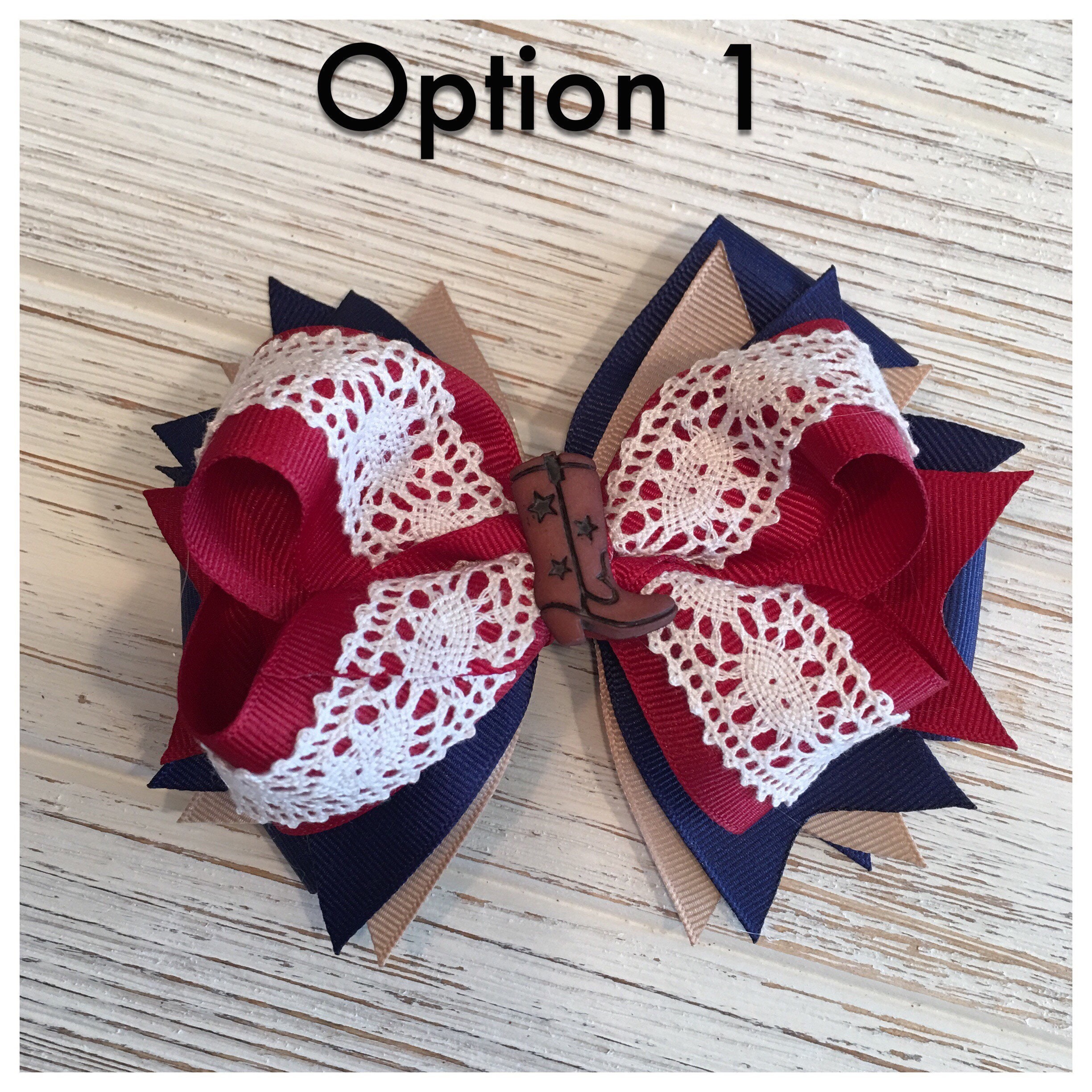 Made to Match Ricrac & Ruffles American Heritage Hair Bow, American ...