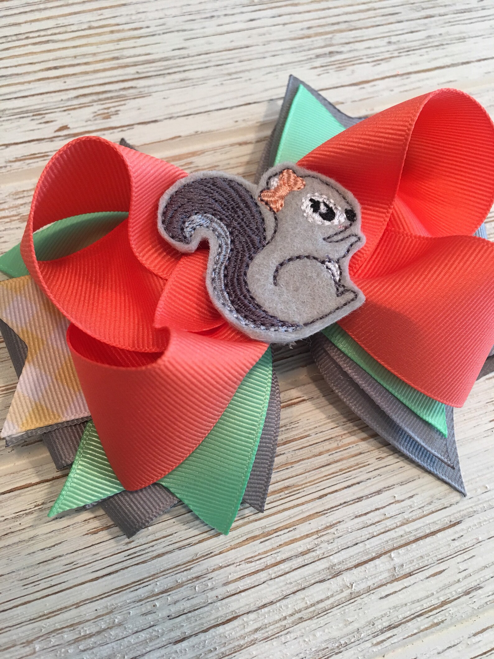 Made to Match Ricrac & Ruffles Squirrel Friend, Squirrel Hairbow ...
