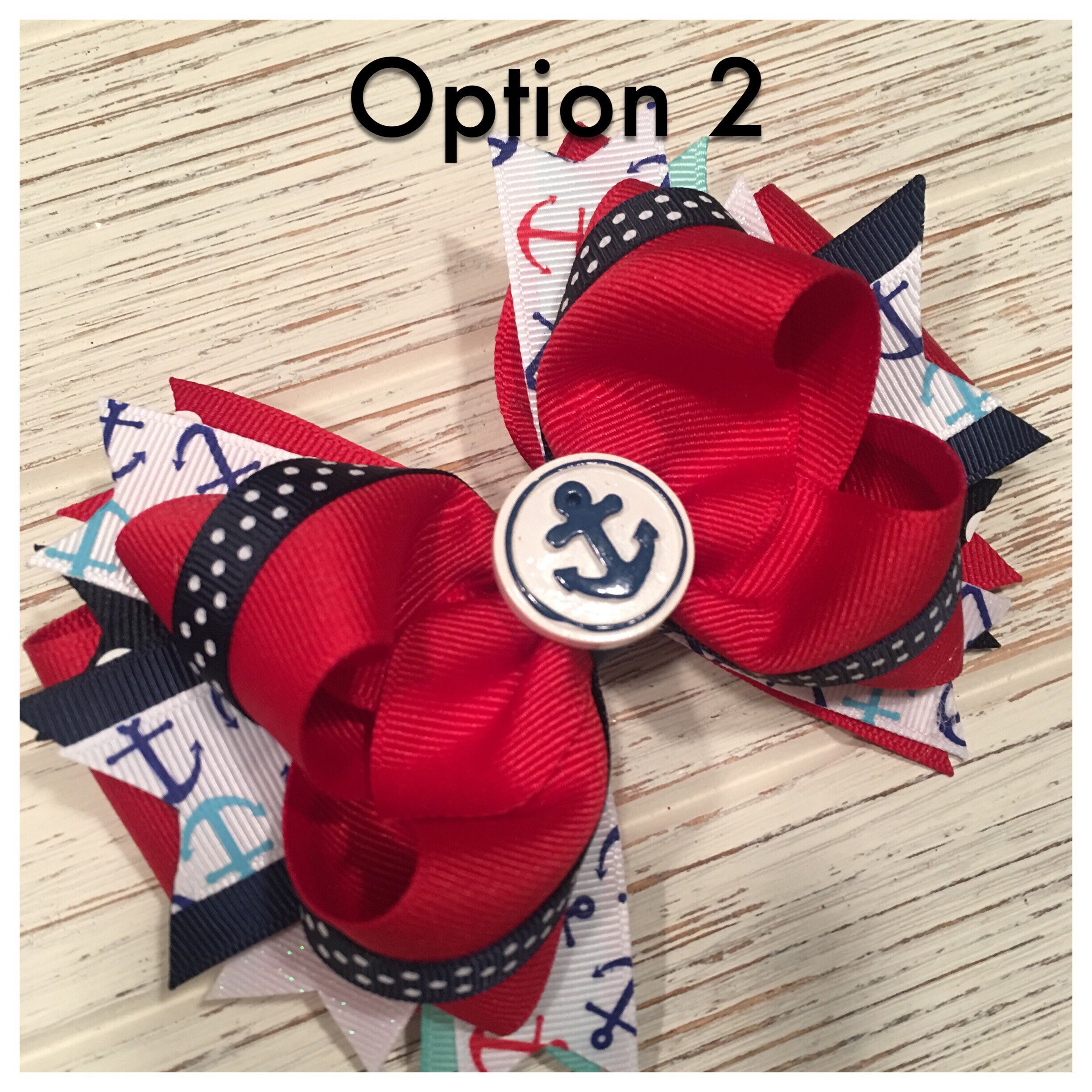 Made to Match Ricrac and Ruffles My Anchor Hair Bow Anchor - Etsy