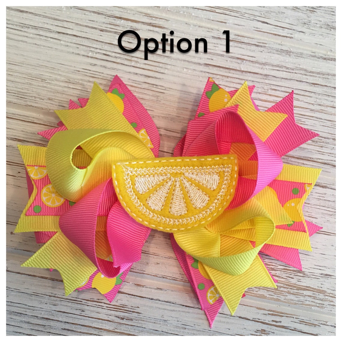 M2M Ricrac and Ruffles Lemon Hair Bow Lemon Hairbow Lemon - Etsy