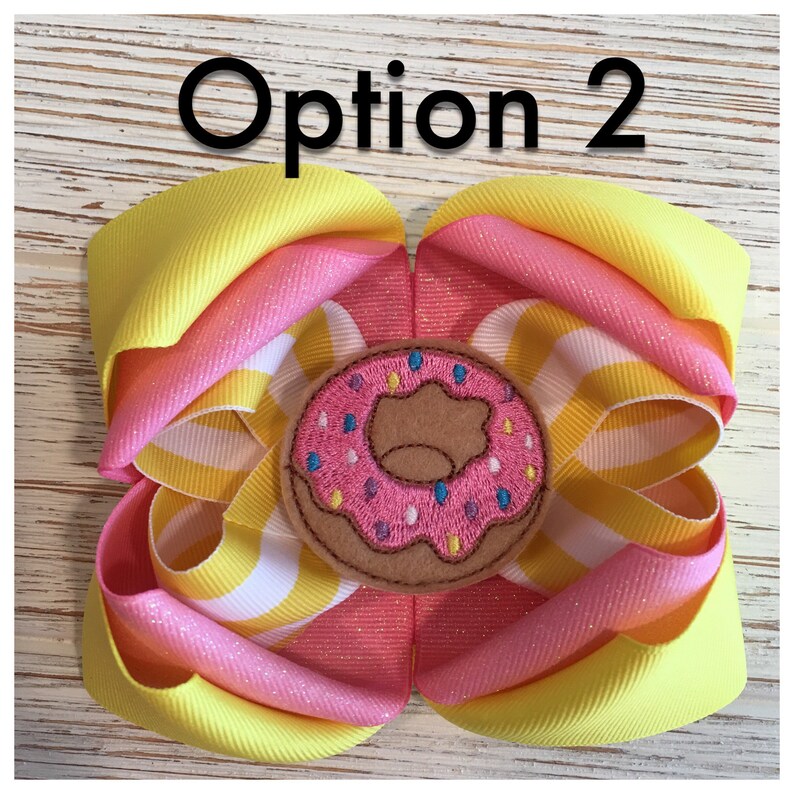 Made to Match Ricrac & Ruffles Donut Diva Hair Bow Donut Diva - Etsy