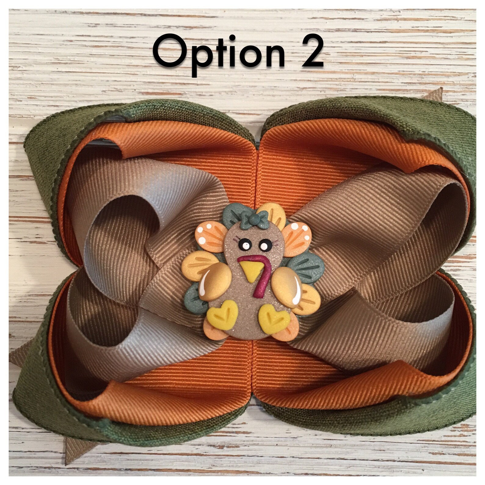 Made to Match Ricrac & Ruffles Turkey Trot Hair Bow Turkey - Etsy