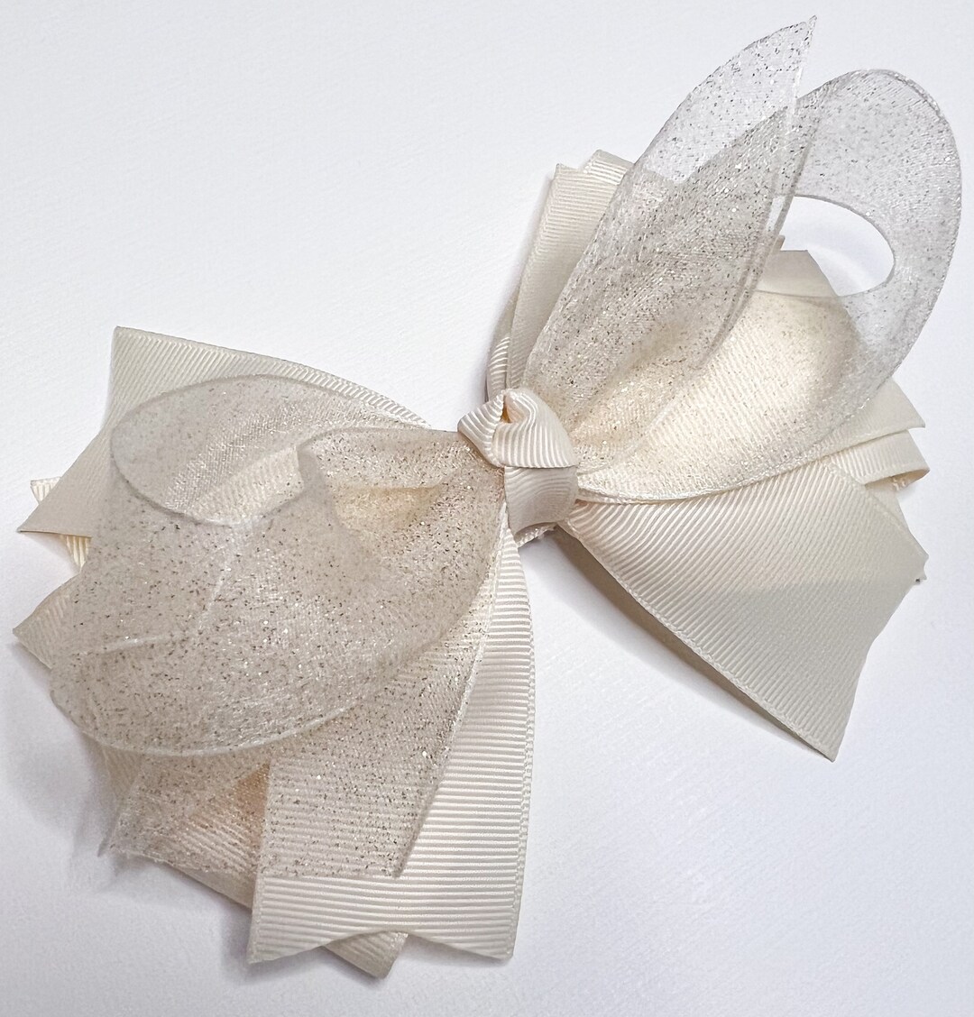 Ivory Boutique Hair Bow, Ivory Hair Bow, Ivory Hairbow, Cream Hair Bow ...
