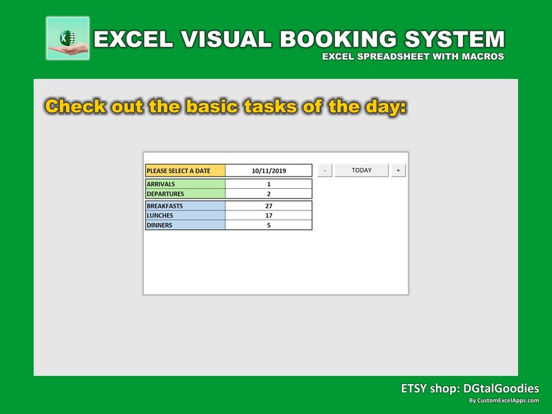 EXCEL Visual Booking System for Property Owners & AIRBNB Hosts | Full ...
