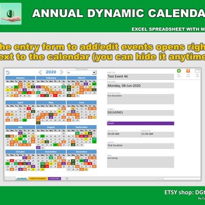 Annual Dynamic Planner in Excel | Very Powerful and User-friendly ...