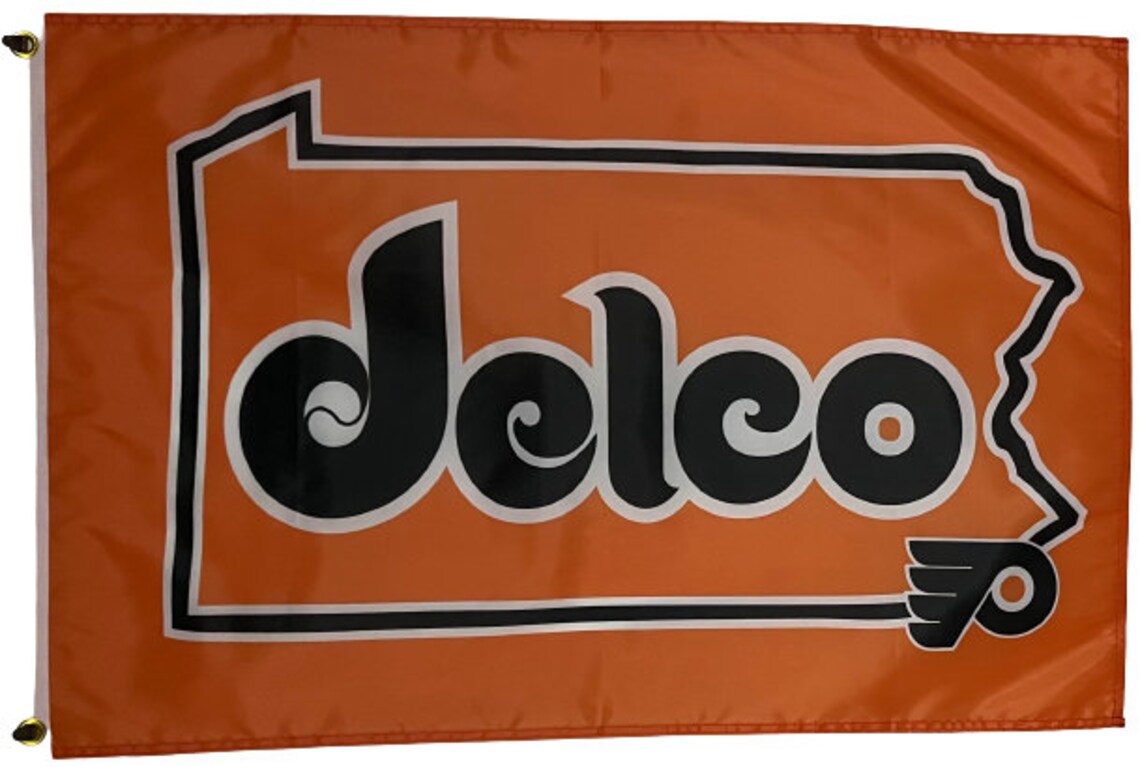 Delco Phila Pennsylvania Pa Flag 3 X 2 Feet Orange Black White ...