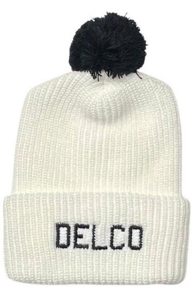 Delco off White With Black Pom Pom and Embroidery Made in Philadelphia ...
