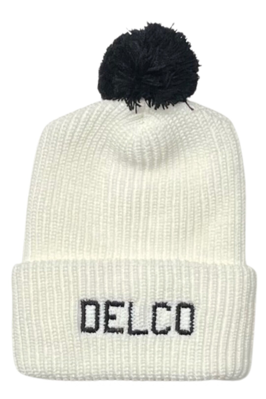 Delco off White With Black Pom Pom and Embroidery Made in Philadelphia ...