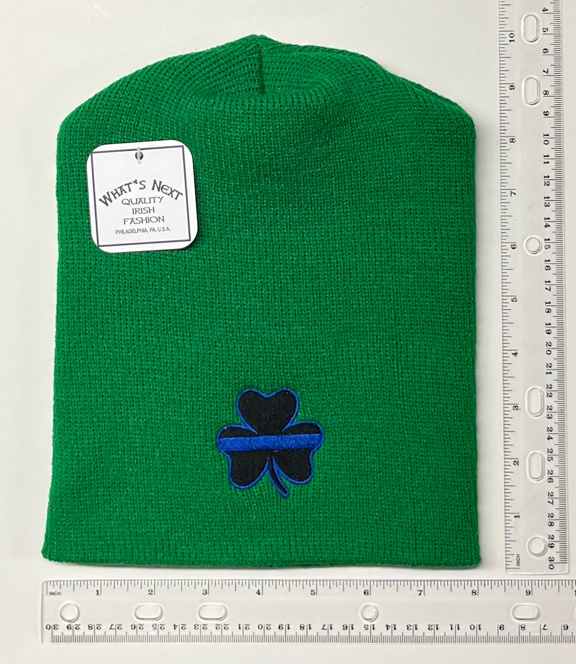 Irish Police Shamrock Made in Philadelphia USA Warm Knit Kelly No Fold ...