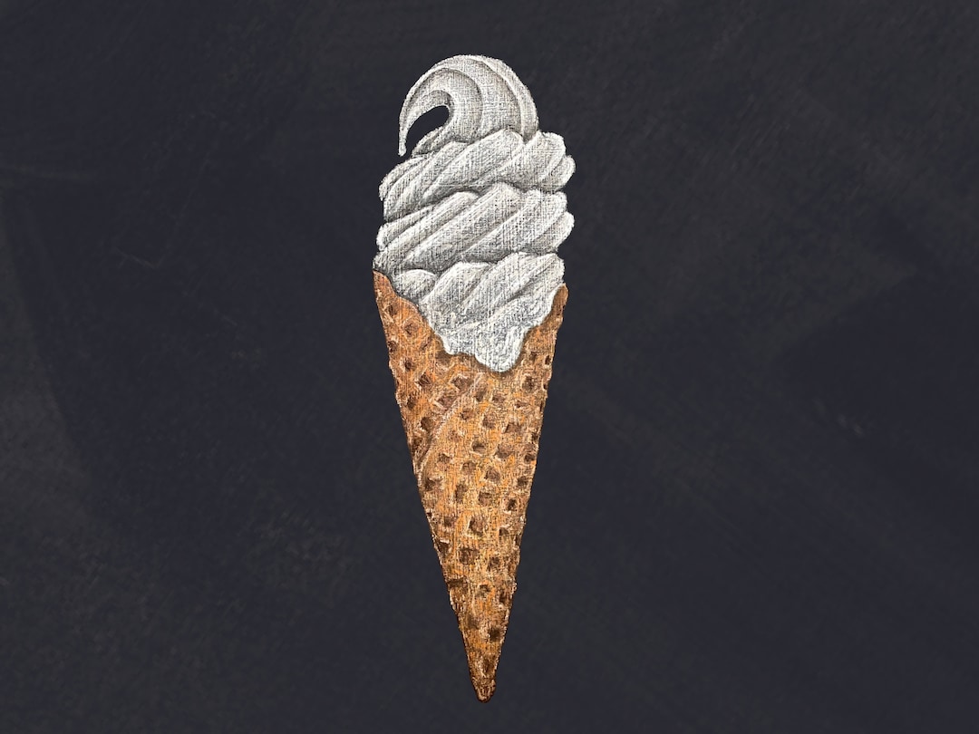 Ice Cream Cone Chalk Art Sticker - Etsy