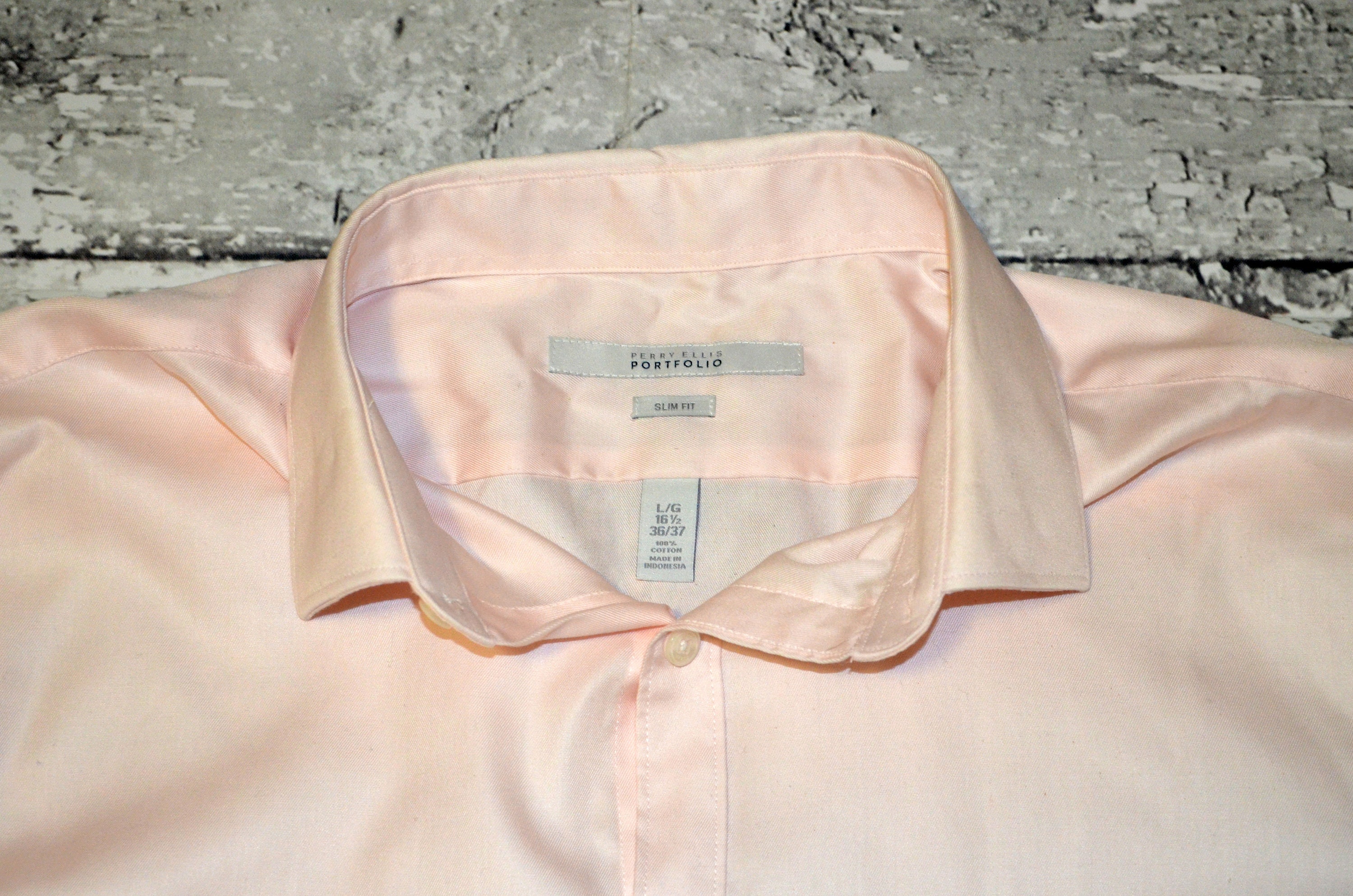 Vintage Perry Ellis Rose Shirt Mens Solid Oxford Button Down Slim Fit ...