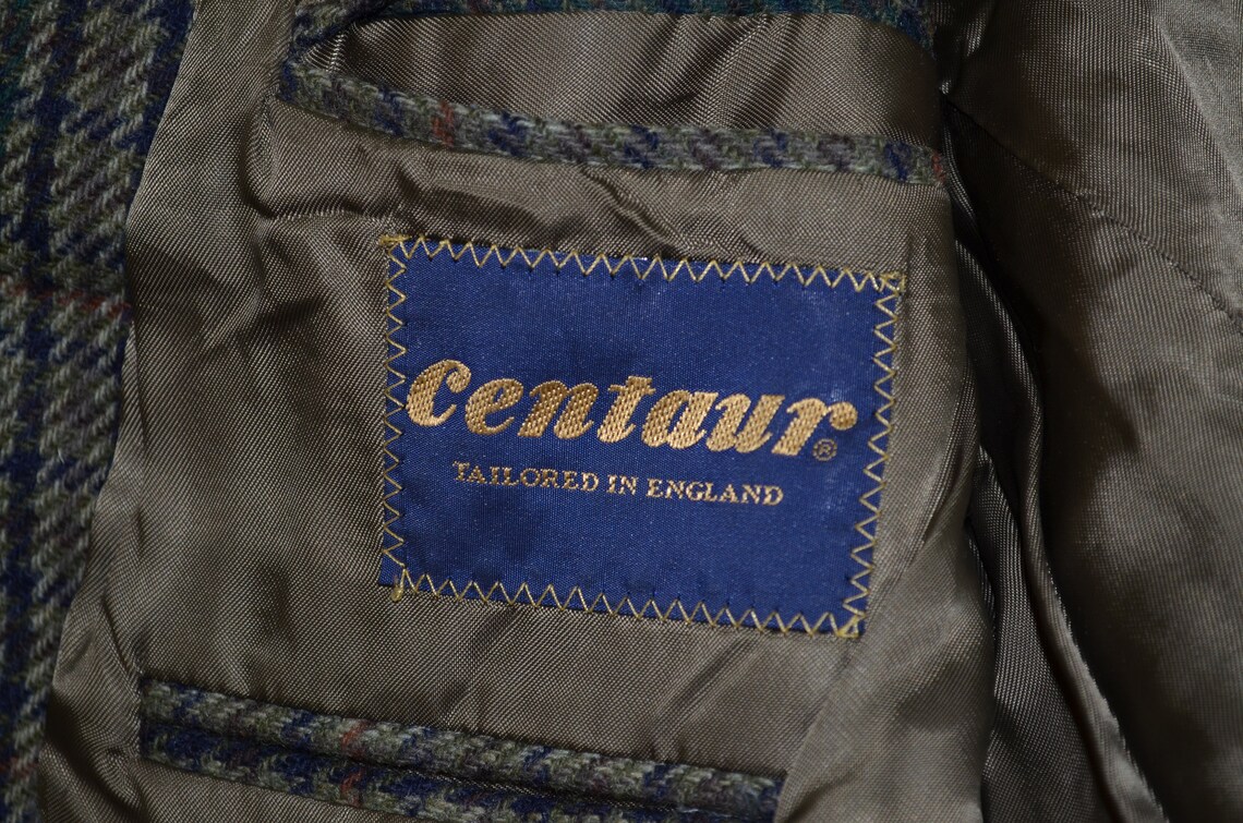 Centaur Mens Blazer Vintage Wool Gents Tweed Jacket Tailored in England ...