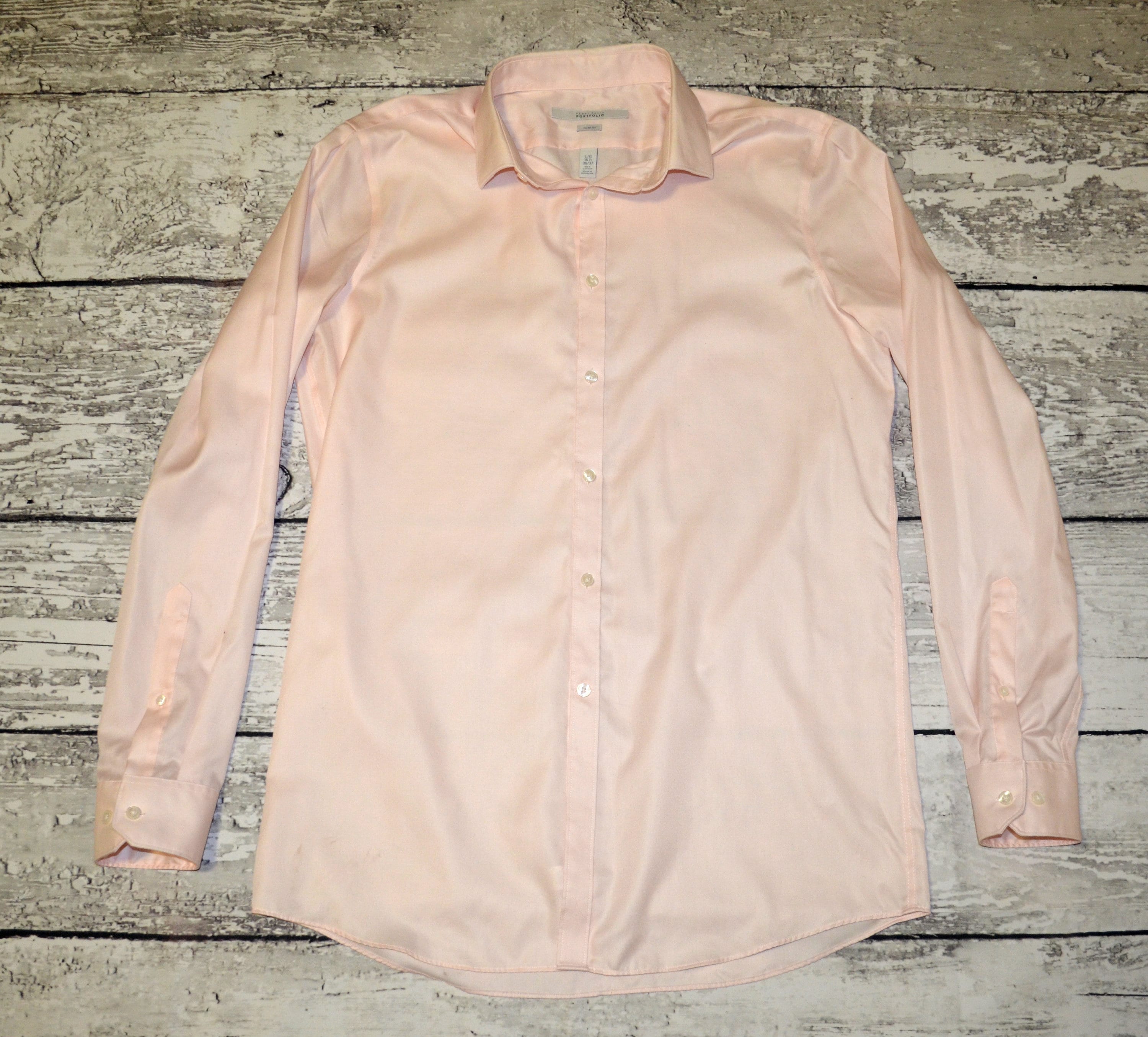 Vintage Perry Ellis Rose Shirt Mens Solid Oxford Button Down Slim Fit ...