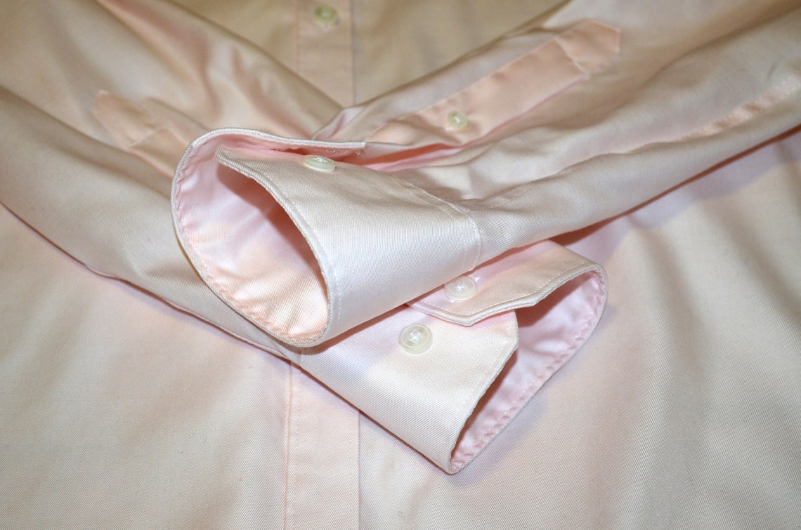 Vintage Perry Ellis Rose Shirt Mens Solid Oxford Button Down Slim Fit ...