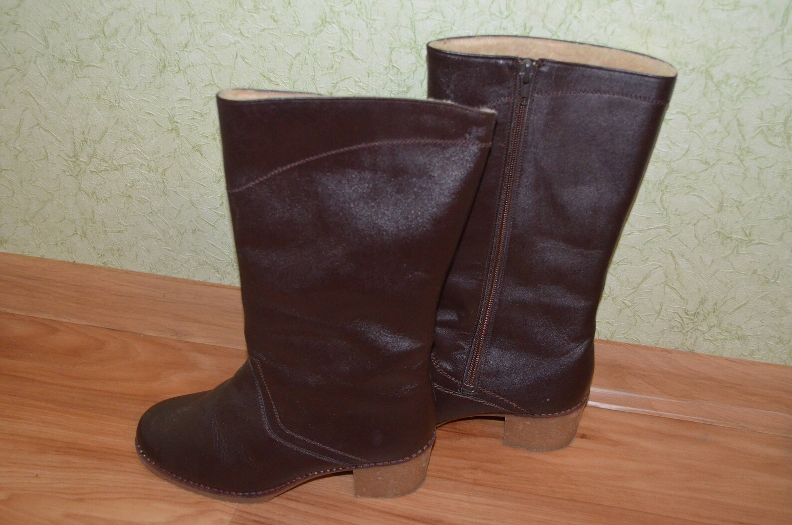 SALE!!! New Vintage Soviet Women Boots Genuine Leather High Shoe Made ...