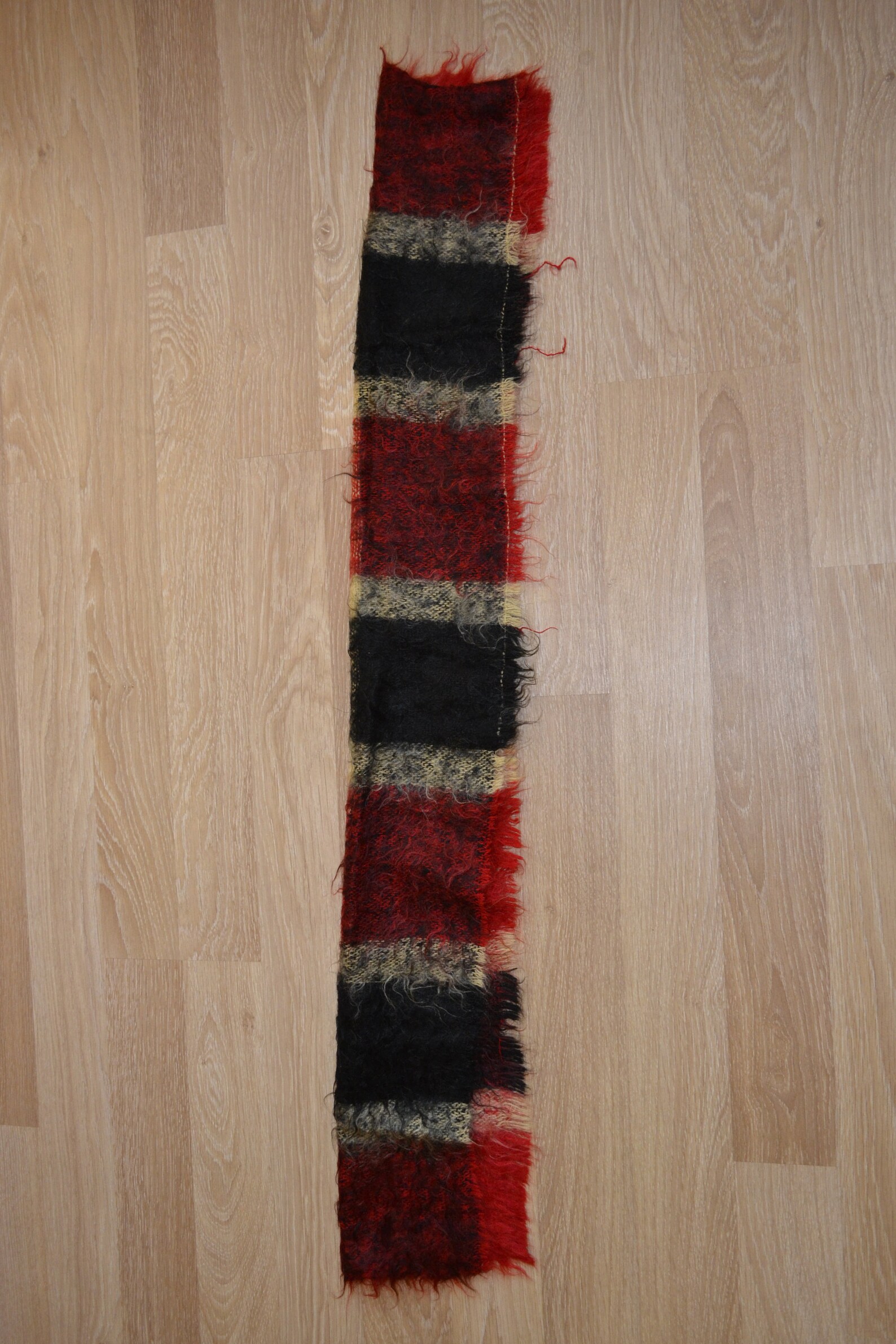 Soviet Vintage Woolen Red Black Mens Scarf Fall Winter Plaid Wool Scarf ...