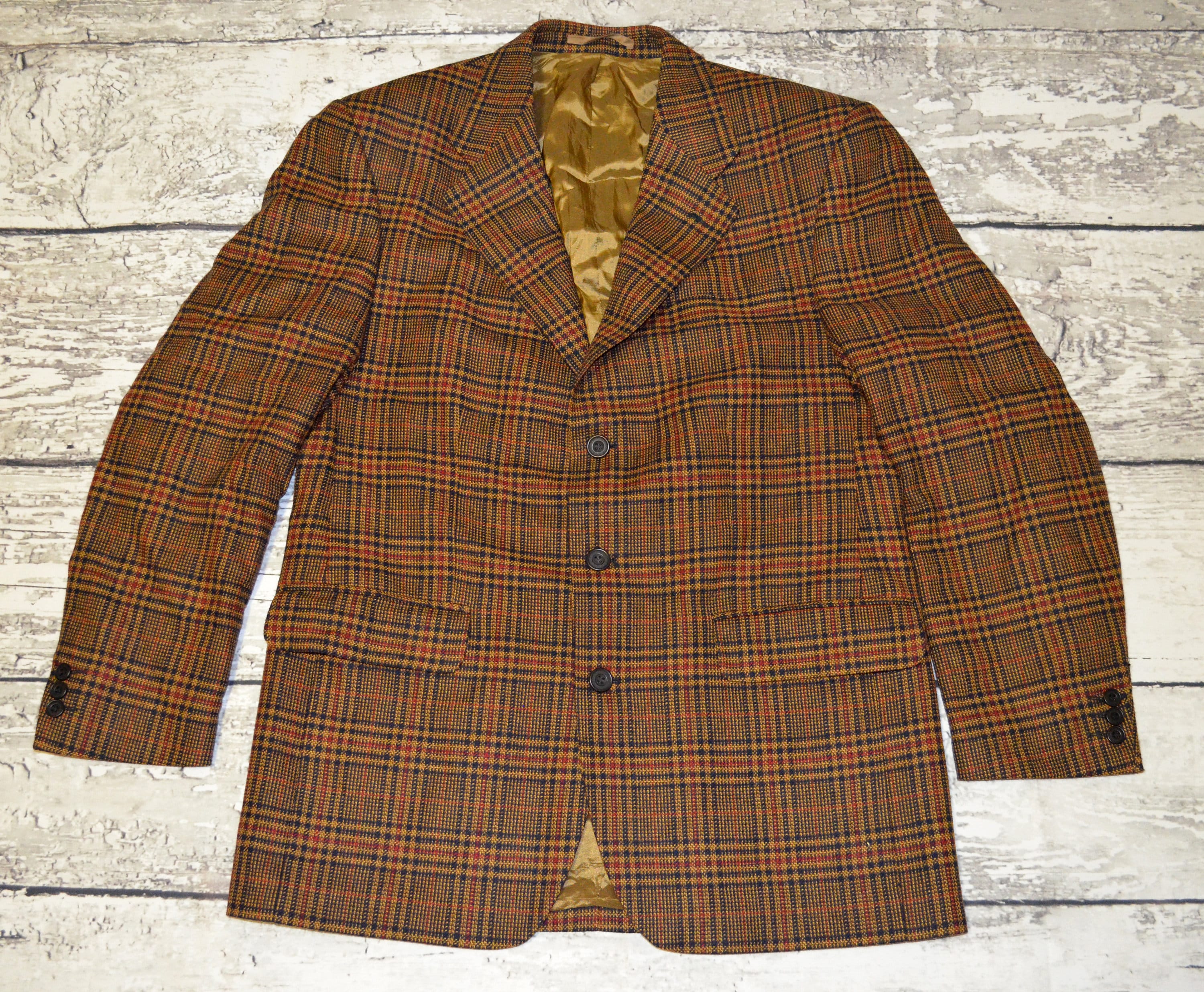 Vintage Magee Blazer Mens Jacket Plaid Wool Sport Coat Suit Size L - Etsy