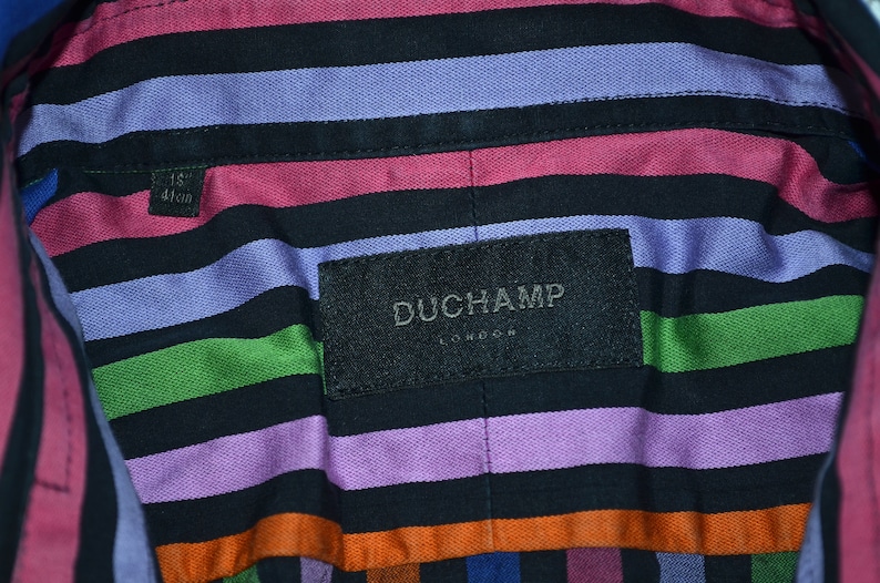 Vintage DUCHAMP London Mens Shirt Multicolor Striped Shirt | Etsy