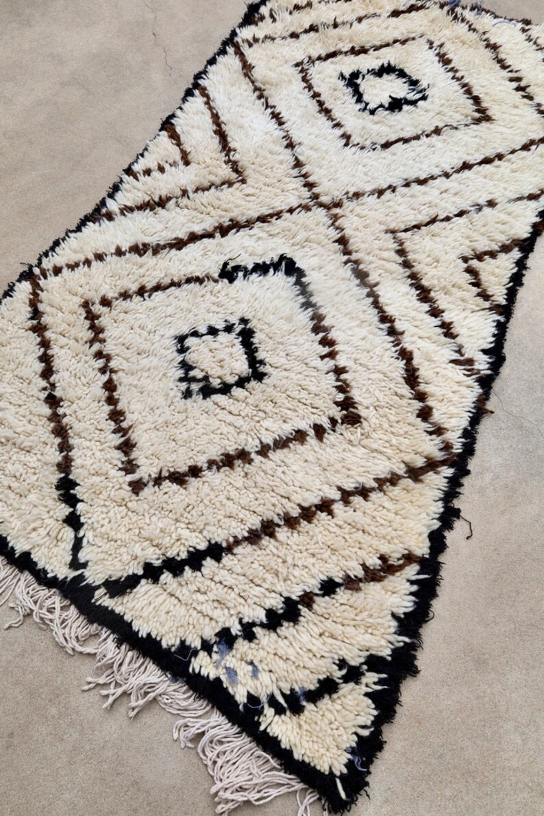 UNITY Vintage Talsint Rug black, Cream 3x6 Runner Rug - Etsy