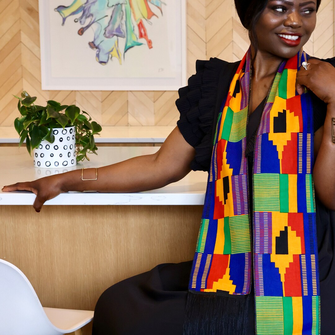 Vibrant African Pattern Kente Print Stoles - Etsy