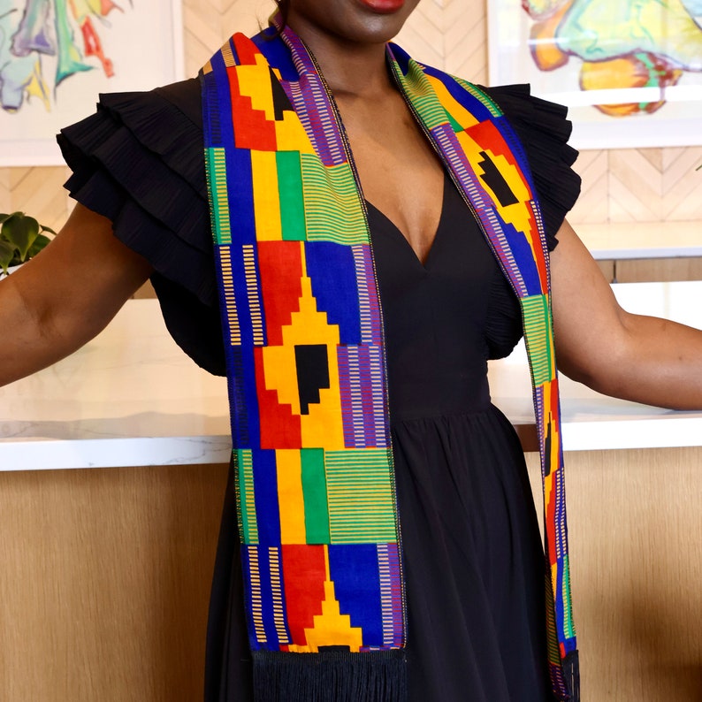 Vibrant African Pattern Kente Print Stoles - Etsy