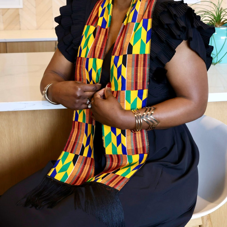 Versatile African Pattern Kente Print Stoles, Perfect for a Variety of ...