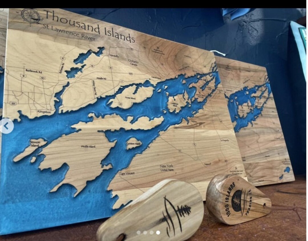 Wooden and Epoxy Lake Map - Etsy