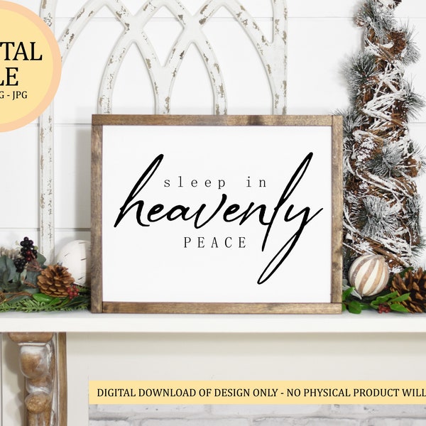 Sleep in Heavenly Peace Sign - Etsy