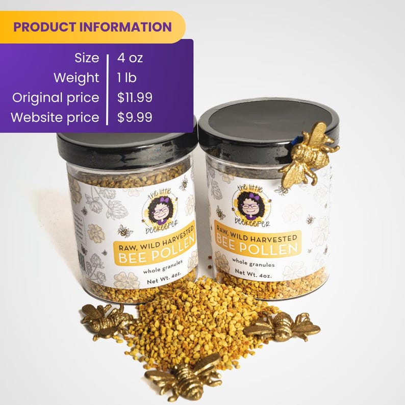 100% Raw Wild Harvested Bee Pollen | the Little Beekeeper - Etsy