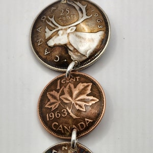 Triple Coin Necklace Made With Old Canadian Coins. - Etsy
