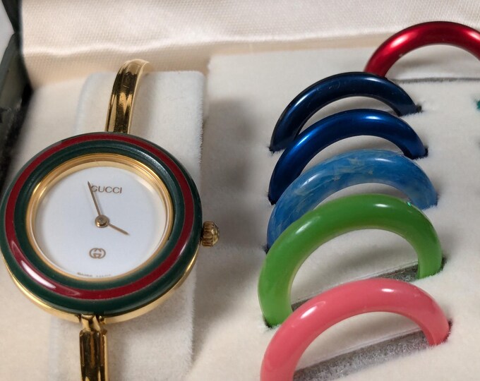 Vintage Gucci Multi Bezel Swiss Watch With Cert. of Authenticity - Etsy