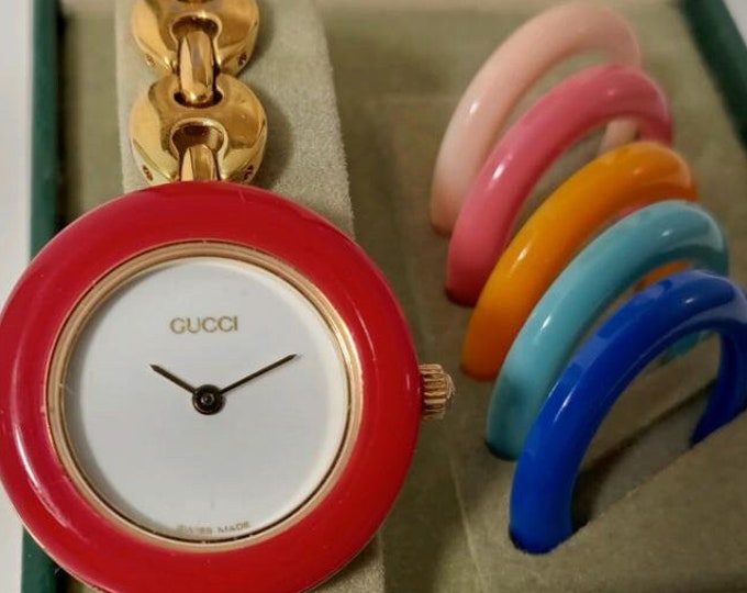Vintage Gucci Multi Bezel Swiss Watch With Cert. of Authenticity - Etsy