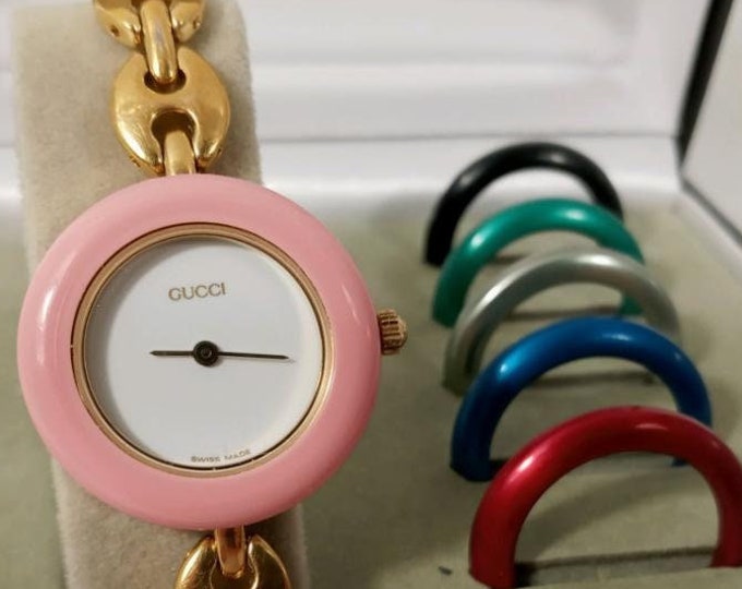 Vintage Gucci Multi Bezel Swiss Watch Cert. of Authenticity - Etsy