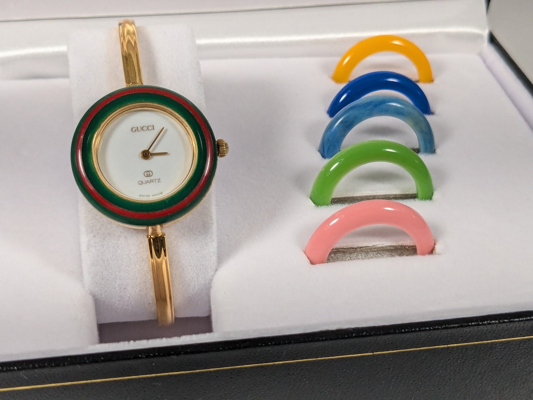 Vintage Gucci Multi Bezel Swiss Watch With Cert. of Authenticity - Etsy