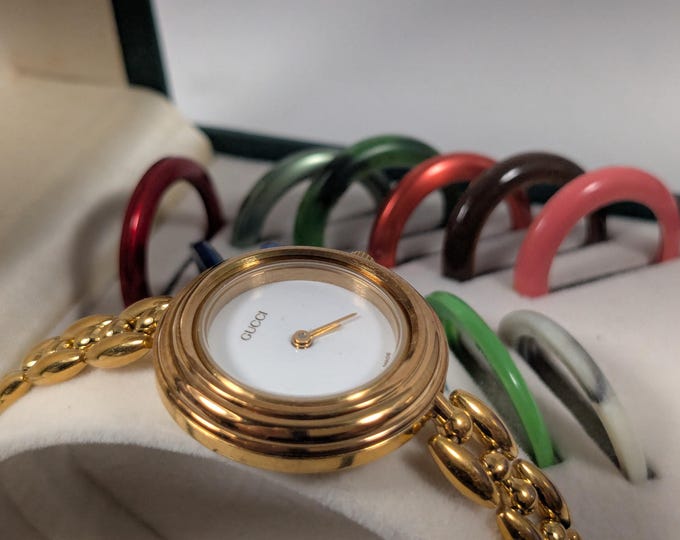 Vintage Gucci Multi-bezel Swiss Watch W/certificate of Authenticity - Etsy