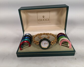 Vintage Gucci Multi Bezel Swiss Watch With Cert. of - Etsy