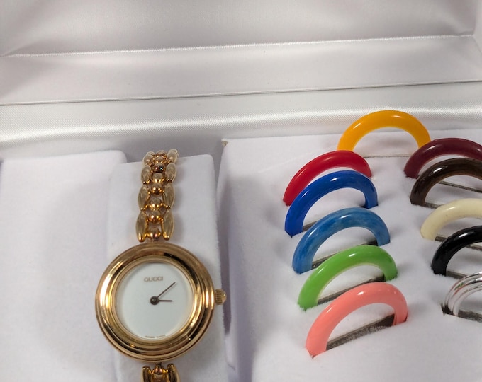 Vintage Gucci Interchangeable Watch Set Swiss Made - Etsy