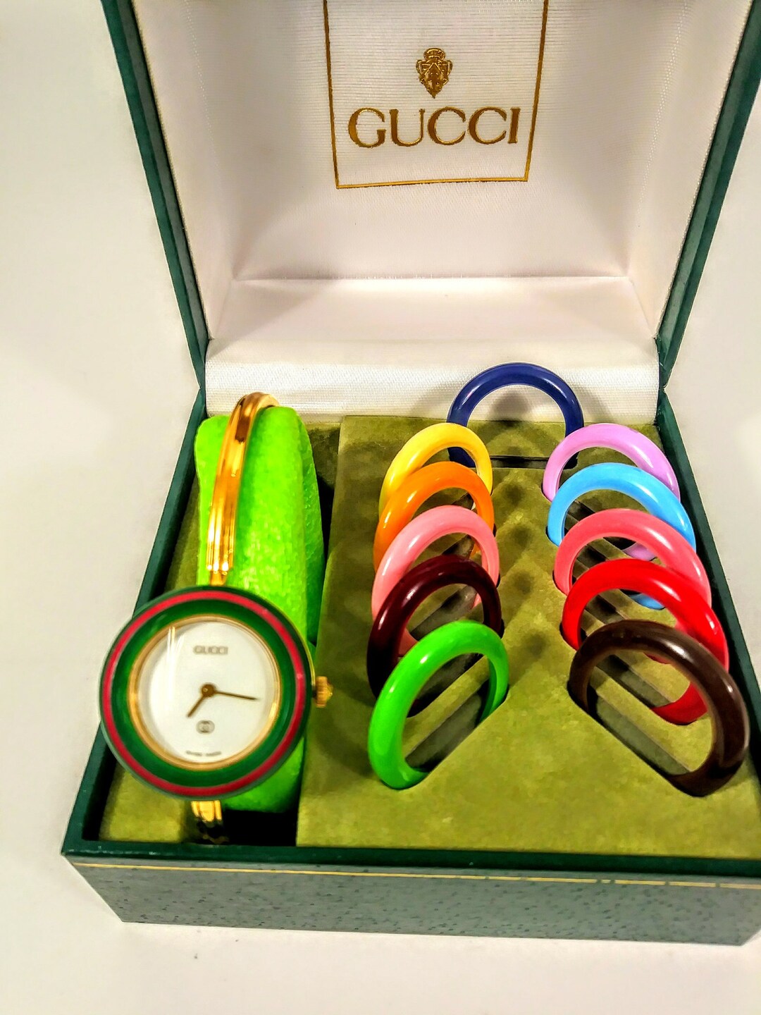 Vintage Gucci Multi Bezel Swiss Watch With Cert. of - Etsy