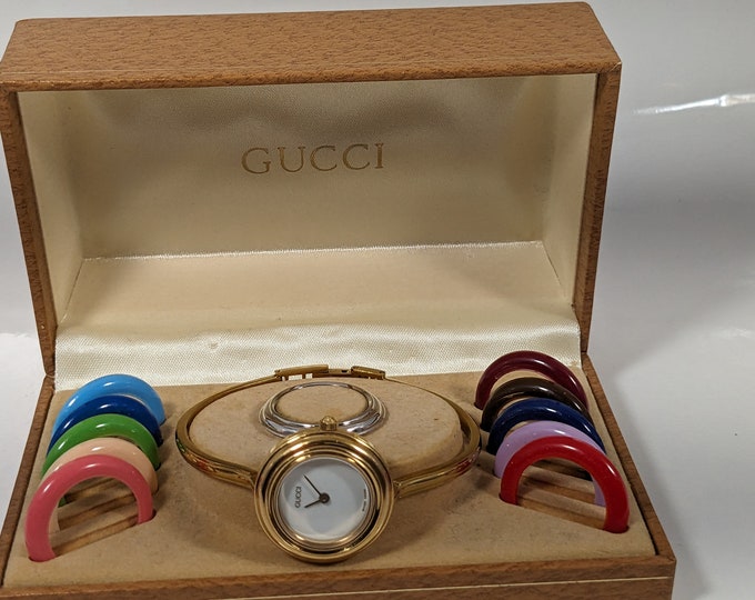 Vintage Gucci Multi Bezel Swiss Watch With Certificate of Authenticity ...