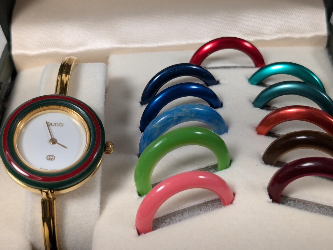 Vintage Gucci Multi Bezel Swiss Watch With Cert. of Authenticity - Etsy