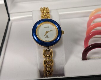 Vintage Gucci Multi Bezel Swiss Watch With Certificate of Authenticity ...