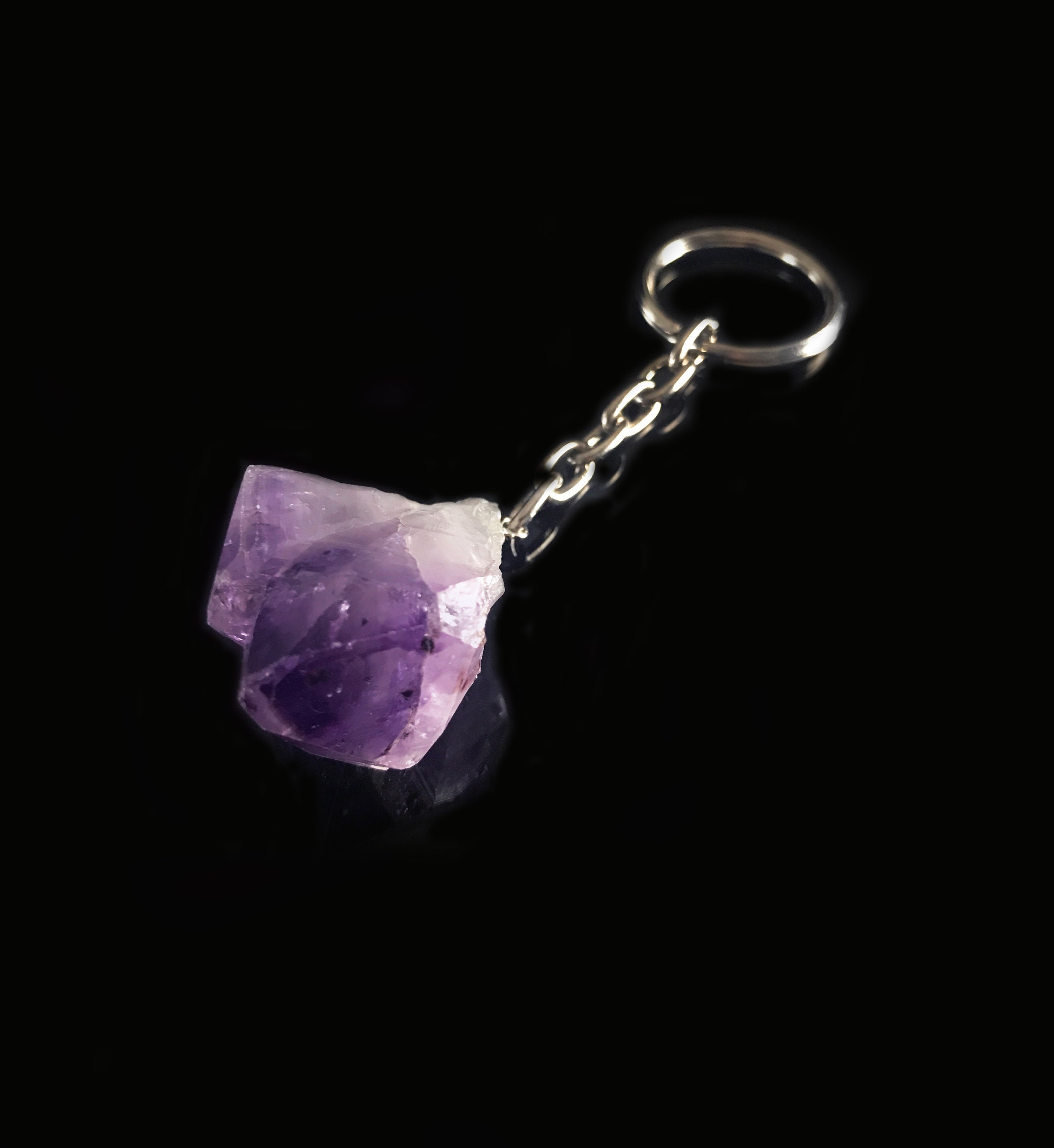 Amethyst KeyChain Crystal Key Chain Gothic Home Decor | Etsy