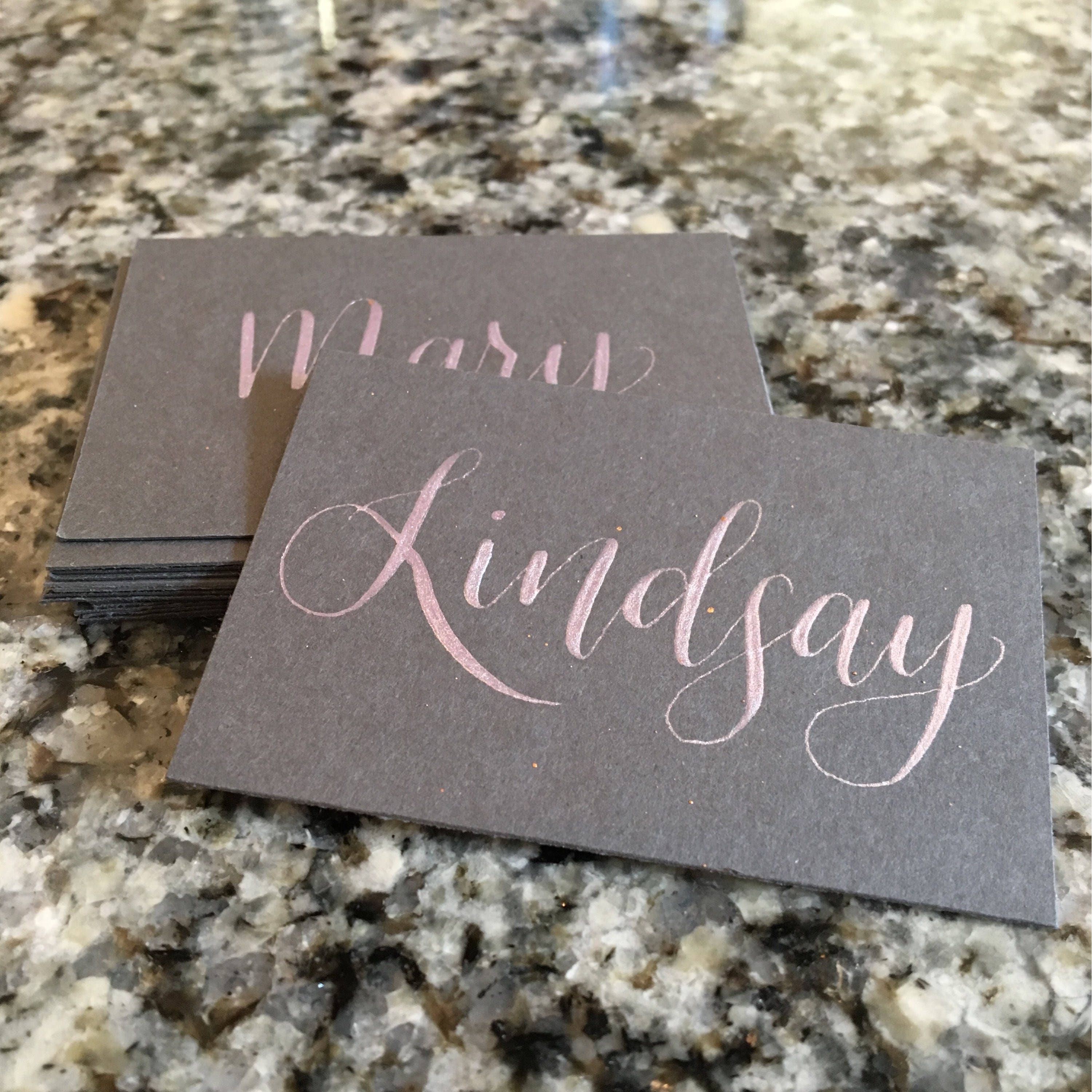 Hand Lettered Place Cards - Etsy