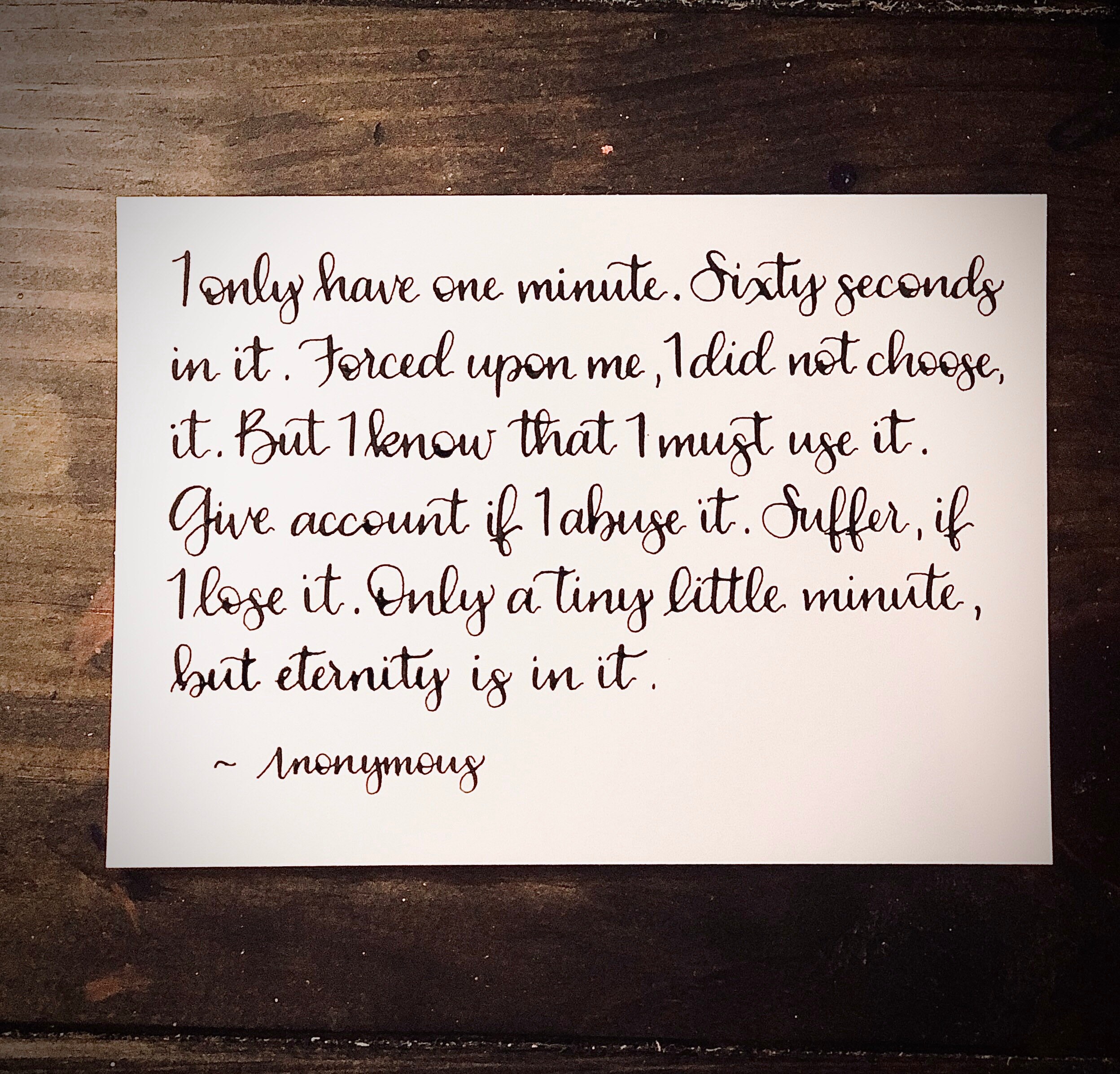 Custom Calligraphy Poem/song Lyrics/ Wedding Vows - Etsy