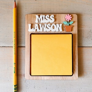 Teacher Post It Note Holder Teacher Appreciation Teacher Gift Coach ...