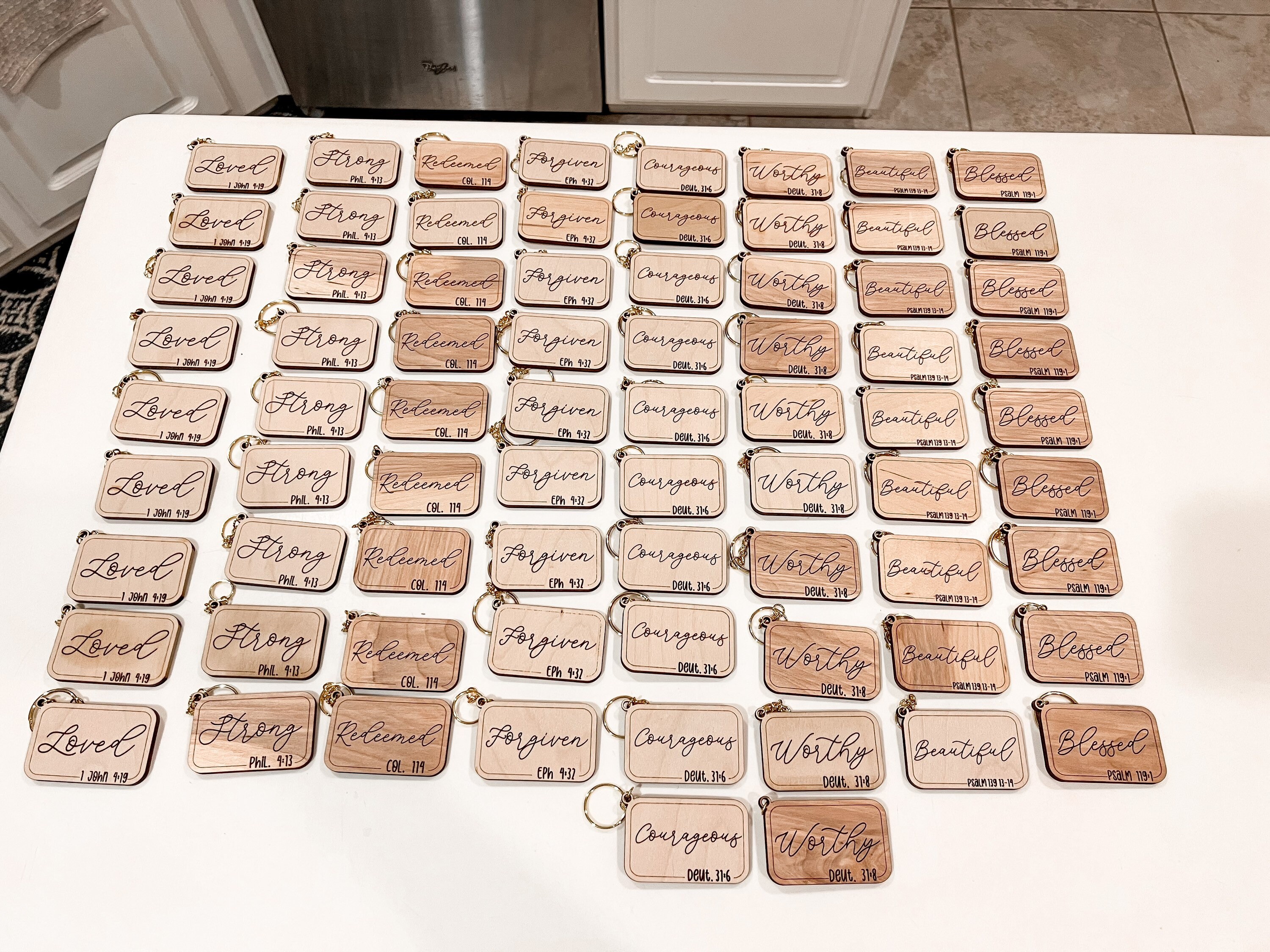 DIGITAL Bible Verse Keychain L Glowforge Keychain Files L Laser Cut ...